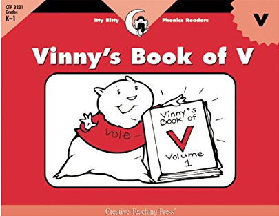 VINNY'S BOOK OF V (ITTY BITTY PHONICS READER) (F) | Teacherscellar